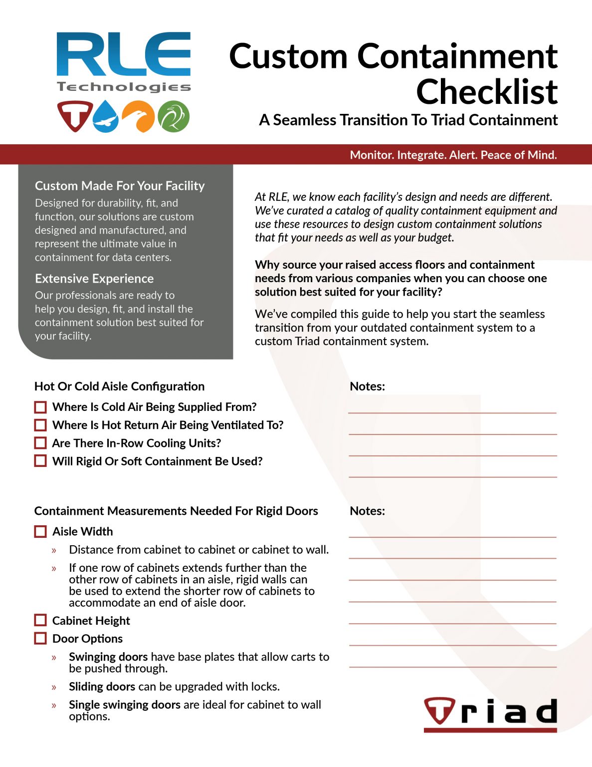 A Custom Containment Checklist For Triad - RLE Technologies